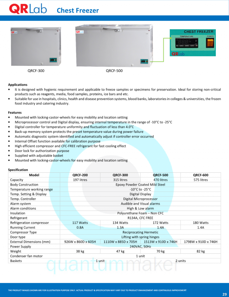 Chest Freezer – Quantum Maker Sdn Bhd